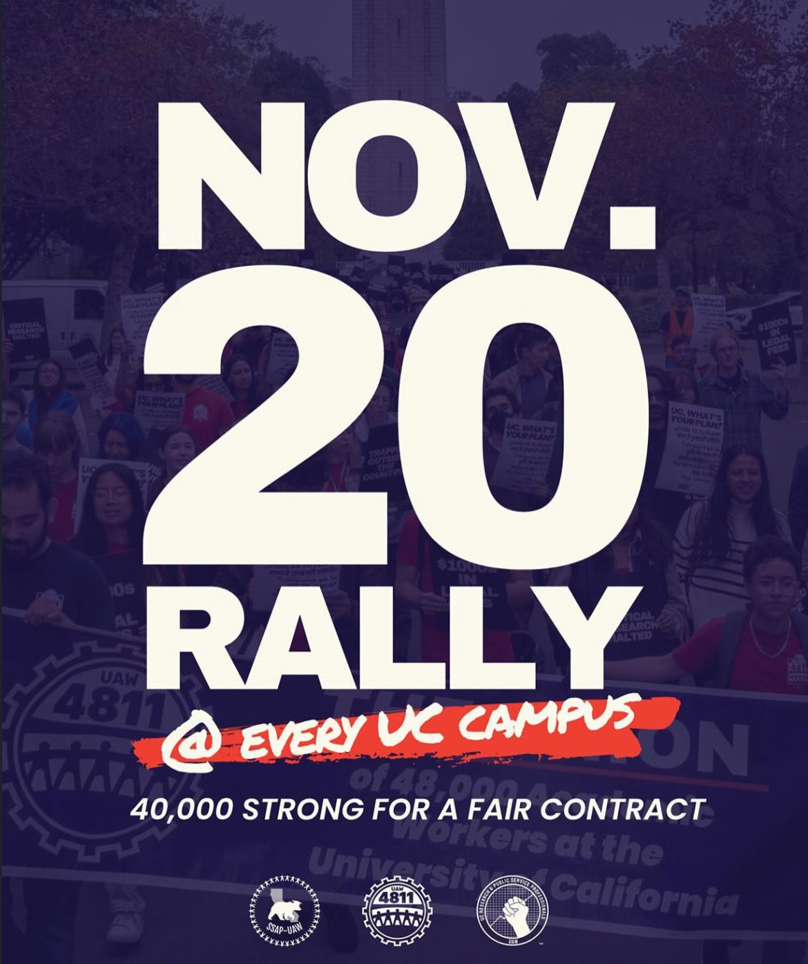UAW 4811, SSAP-UAW, & RPSP-UAW Rally - Inland Empire Labor Council ...